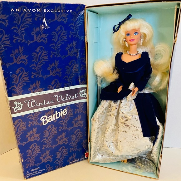 Avon | Toys | 995 Avon 1 Winter Velvet Barbie Doll New In Box Special ...